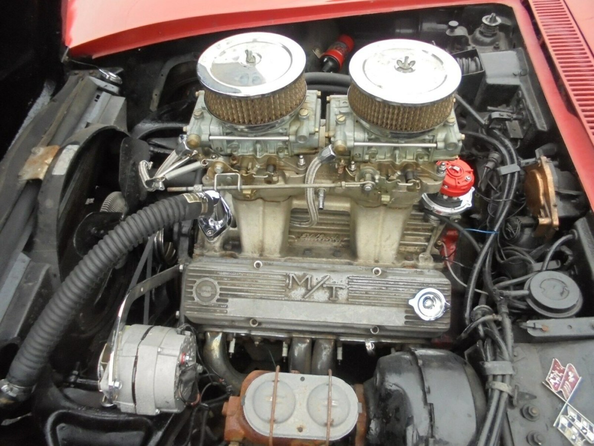 corvette red engine | Barn Finds