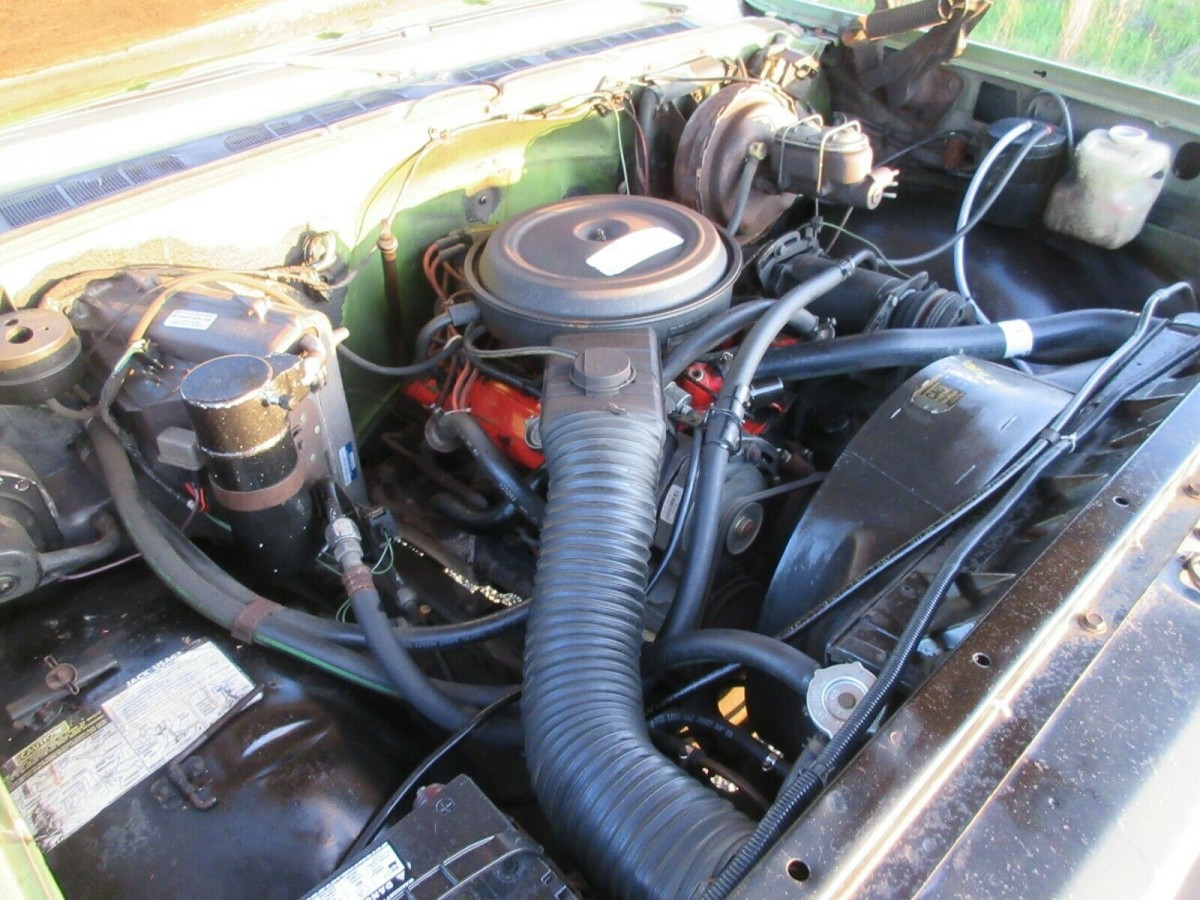 green chevy engine | Barn Finds