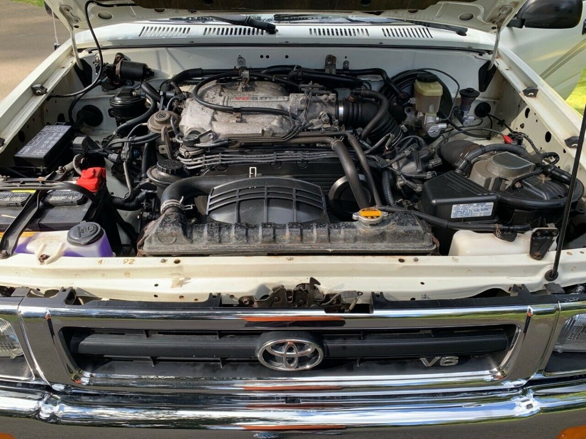 white toyota engine | Barn Finds