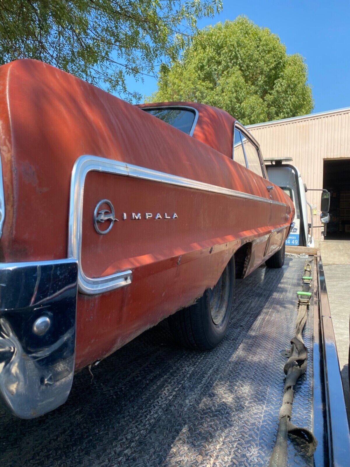 1964 Impala on trailer | Barn Finds